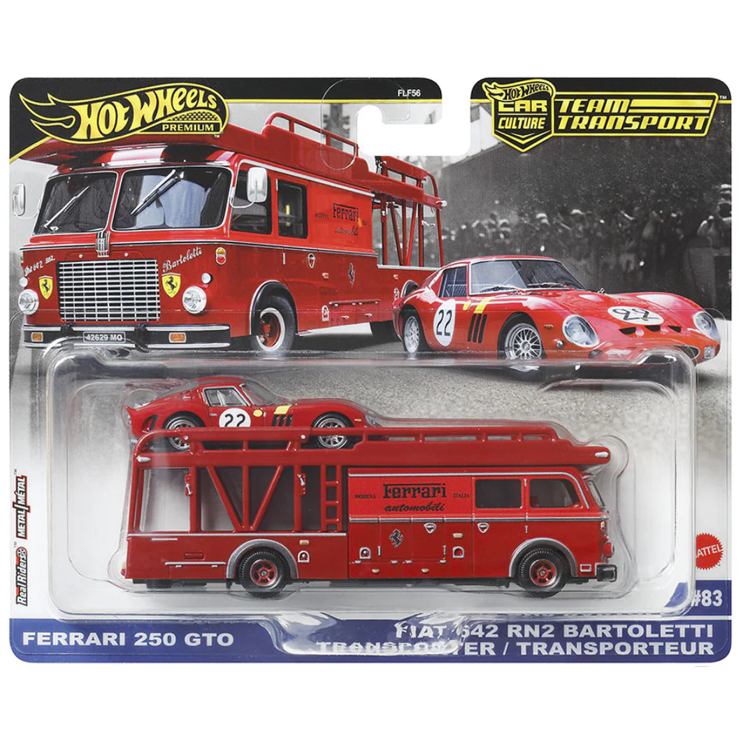 Hot Wheels Premium Team Transport - Ferrari 250 GTO/Fiat 642 RN2 Barto ...